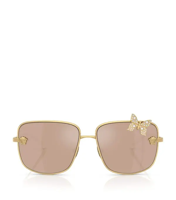 Versace Square Butterfly Sunglasses - Gold