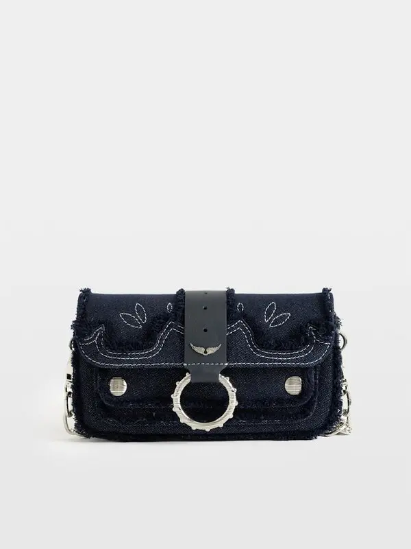 Zadig&Voltaire Kate Denim Wallet Bag - Silent