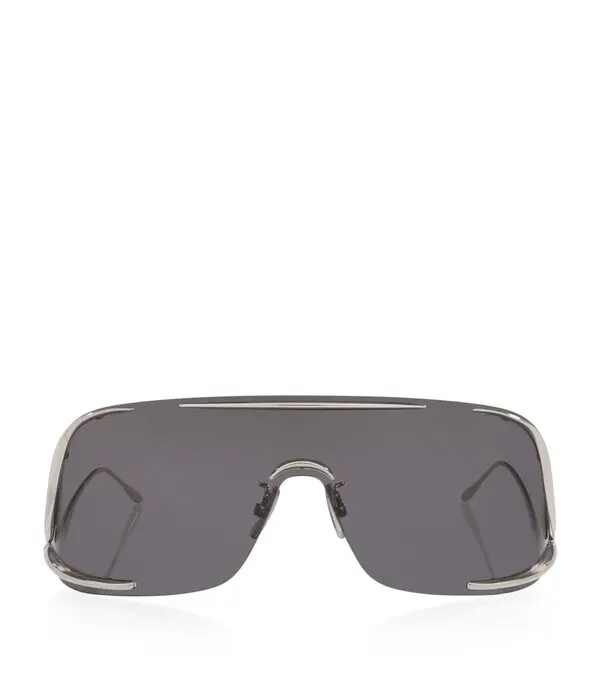 Loewe Shield Mask Rimless Sunglasses - Silver