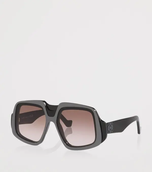 Loewe Anagram Oversized Square Frame Sunglasses - Black
