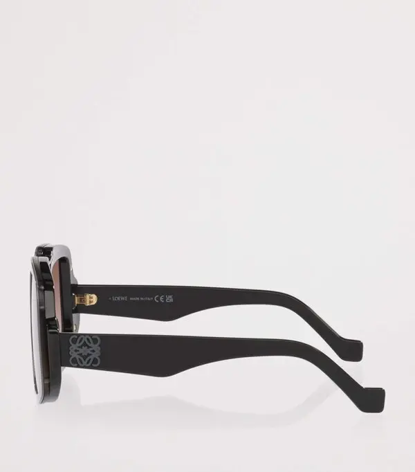 Loewe Anagram Oversized Square Frame Sunglasses - Black
