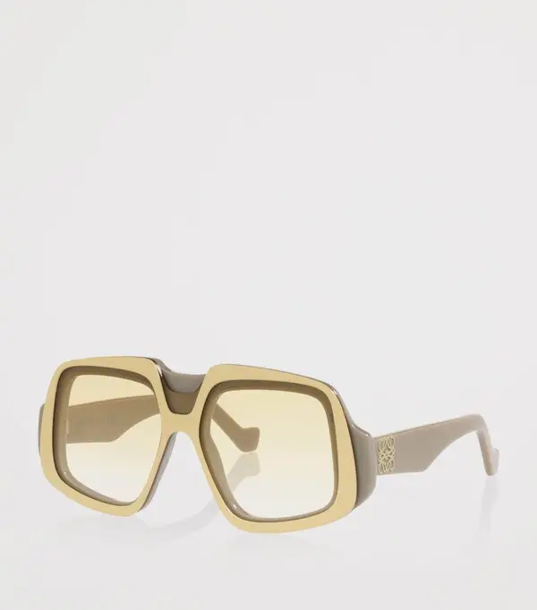 Loewe Anagram Oversized Square Sunglasses - Brown