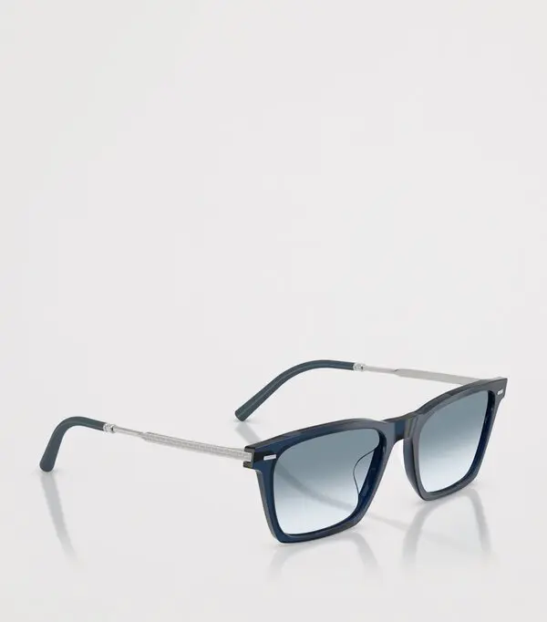 Oliver Spencer R-19 Square Frame Sunglasses - Blue