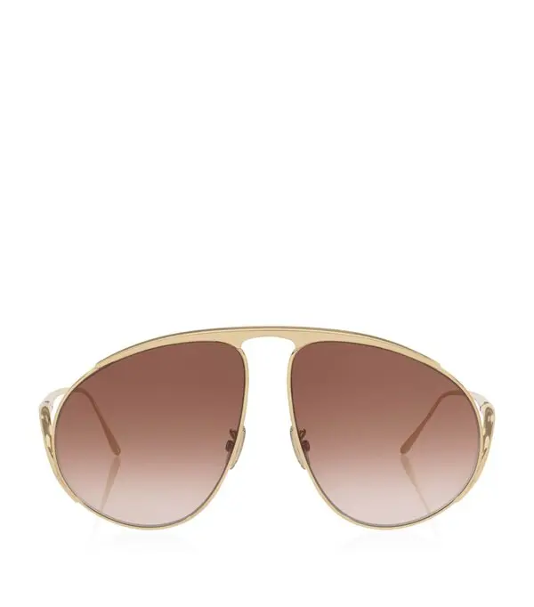 Loewe Hillock Aviator Sunglasses - Yellow