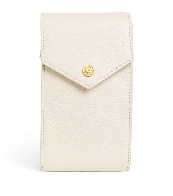Harrods Leather Phone Pouch - Ivory