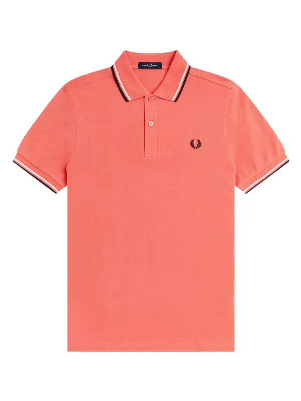 Fred Perry Cotton Logo Polo Shirt - Pink