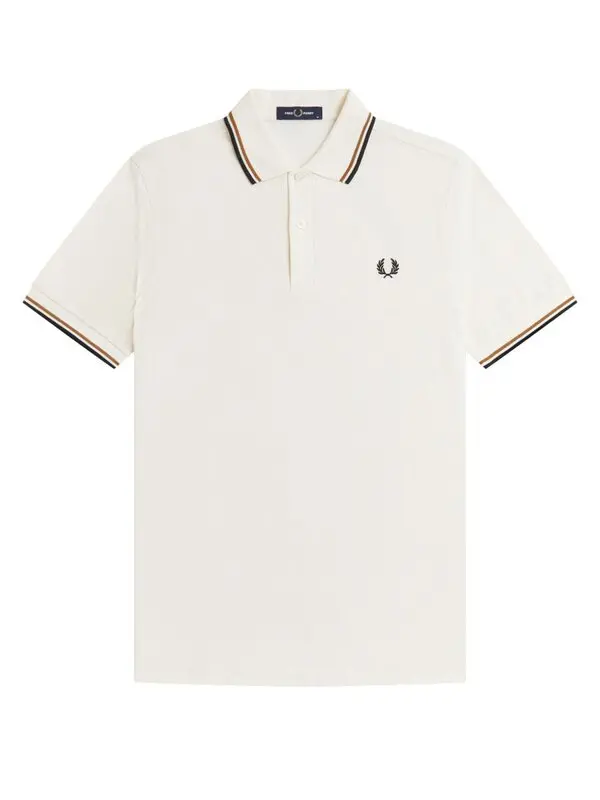 Fred Perry Cotton Polo Shirt With Logo - Ivory