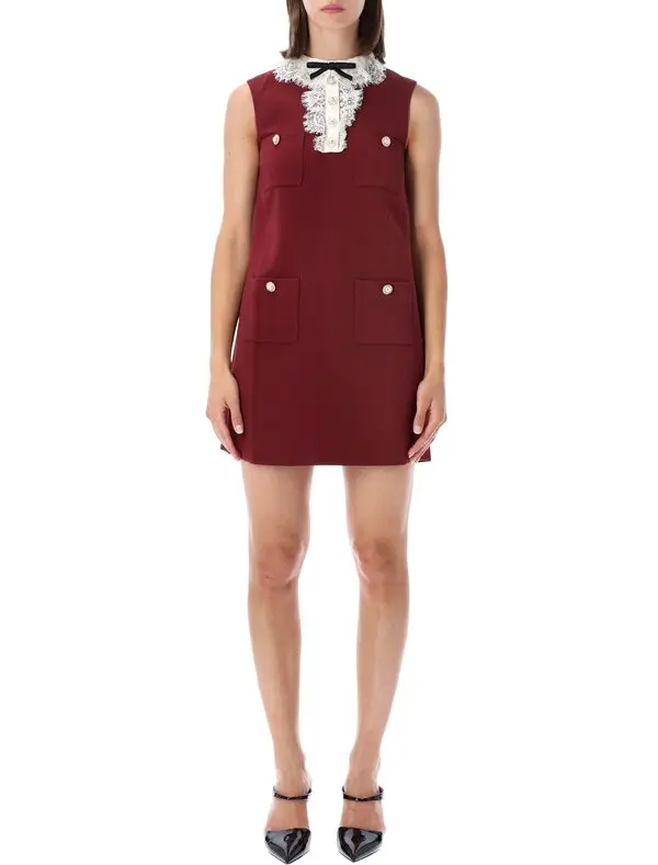 SELF-PORTRAIT Lace Trimmed Midi Dress - Viola