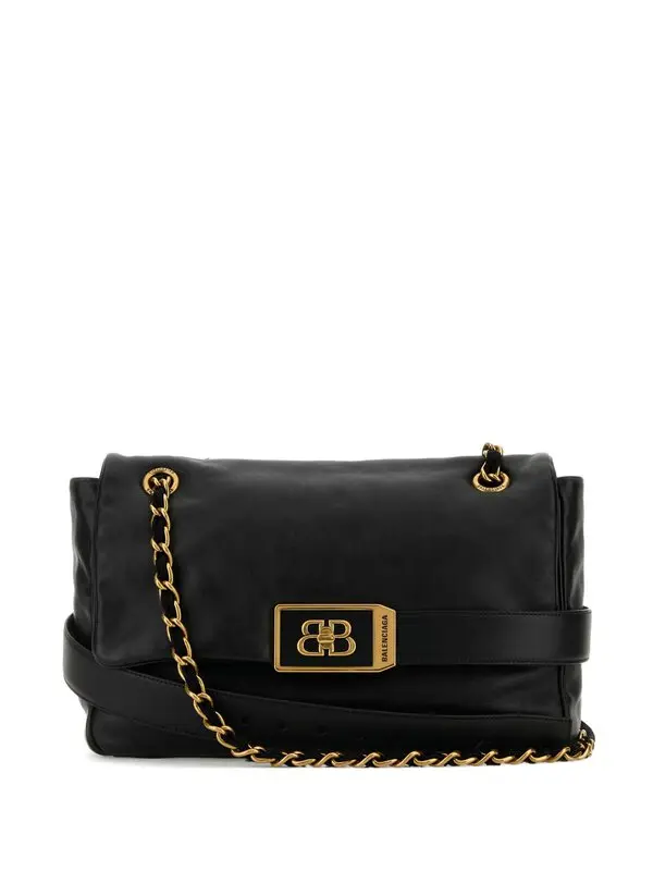 Balenciaga Medium Shoulder Bag With Chain Strap - Black