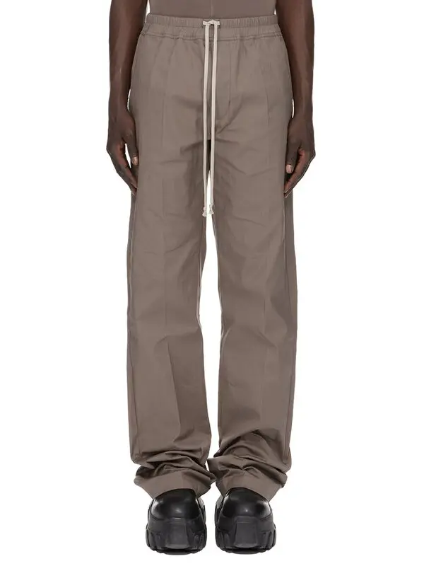 Rick Owens Drawstring-waist Pants With Slit Pockets - Grigio
