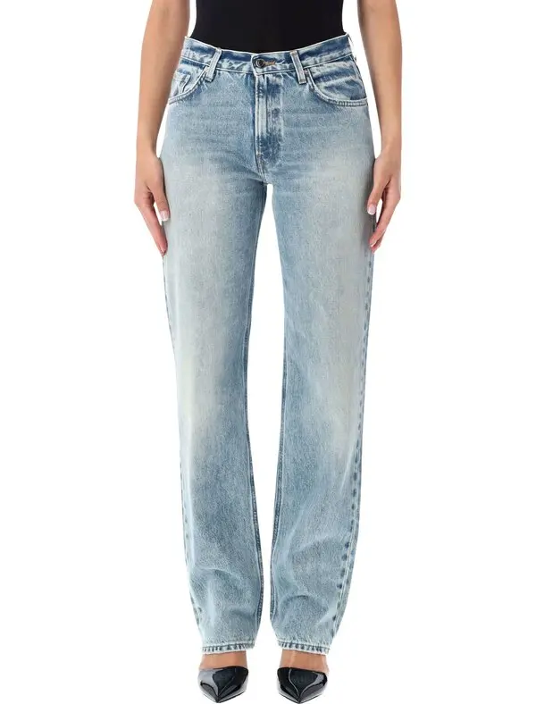 HAIKURE High-rise Straight-leg Jeans - Pollock Light Blue