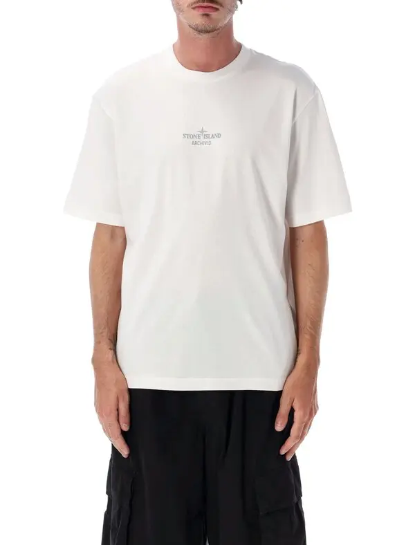 Stone Island Fall/winter 2026 100% Cotton Polo Shirt - Bianco