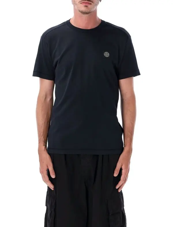 Stone Island 100% Cotton Polo Shirt - Blu