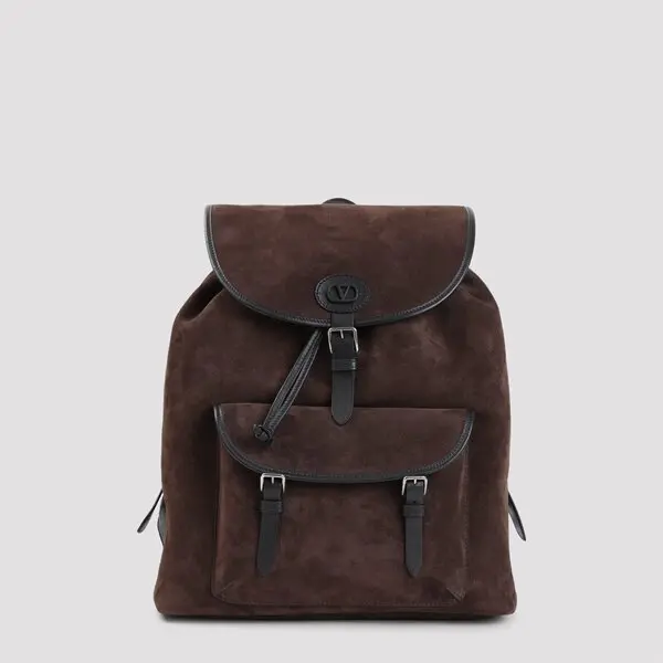 Valentino Garavani Leather Backpack 33cm X 40cm X 12cm For - Brown