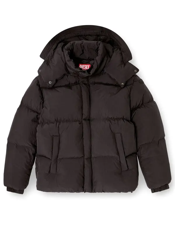 DIESEL® Polyamide Down Puffer Jacket Fall/winter 2026 - Nero