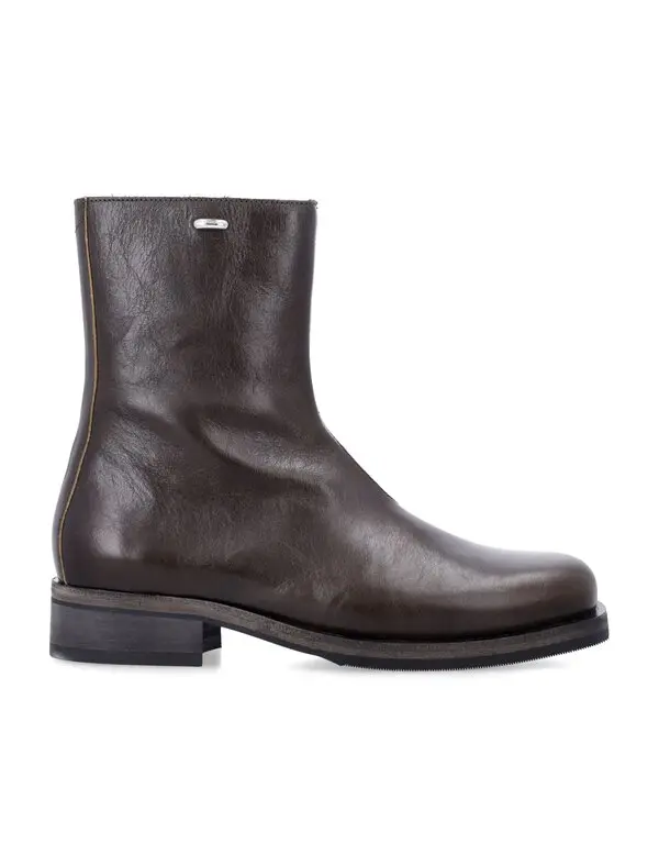 Our Legacy Minimalist Leather Mid-calf Boots - Deep Olive