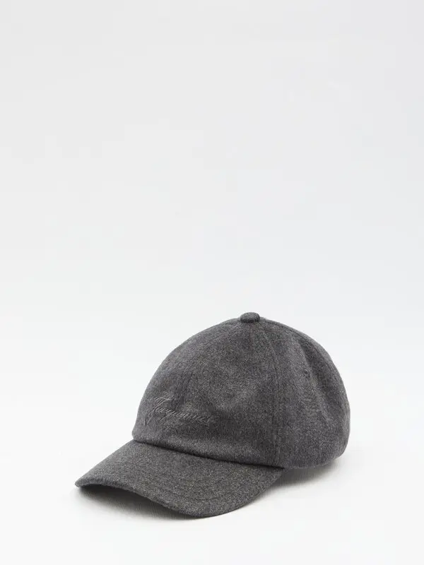 Jacquemus The Casquette Mini Cap - Darkgrey