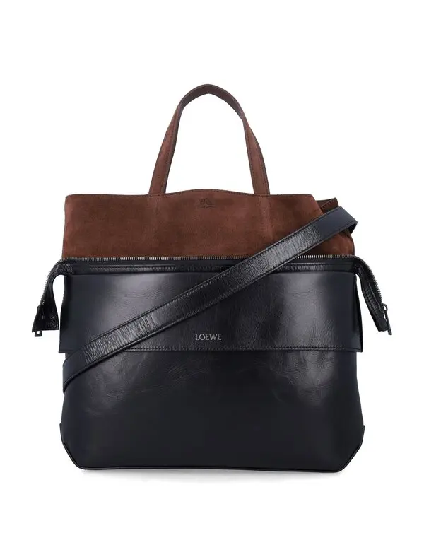 Loewe Switch Mini Small Tote Handbag - Black Espresso