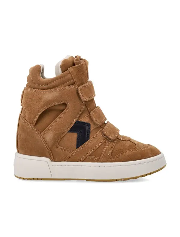 Isabel Marant Étoile Cognac Suede High Top Sneakers - Cogna/black