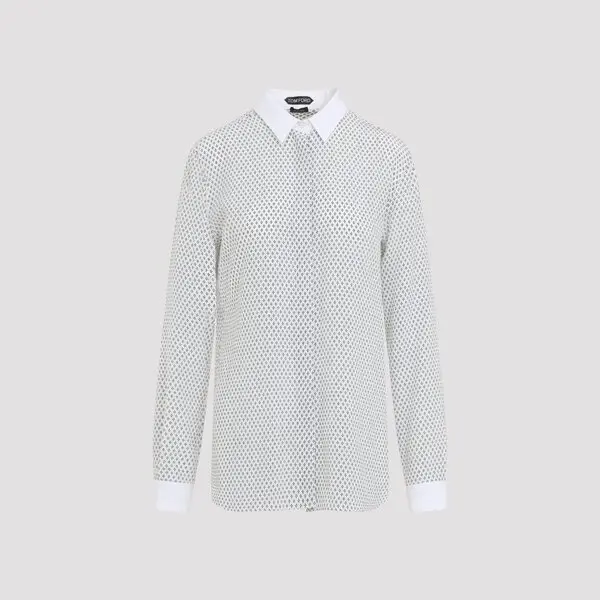 TOM FORD Printed Mulberry Silk Shirt For