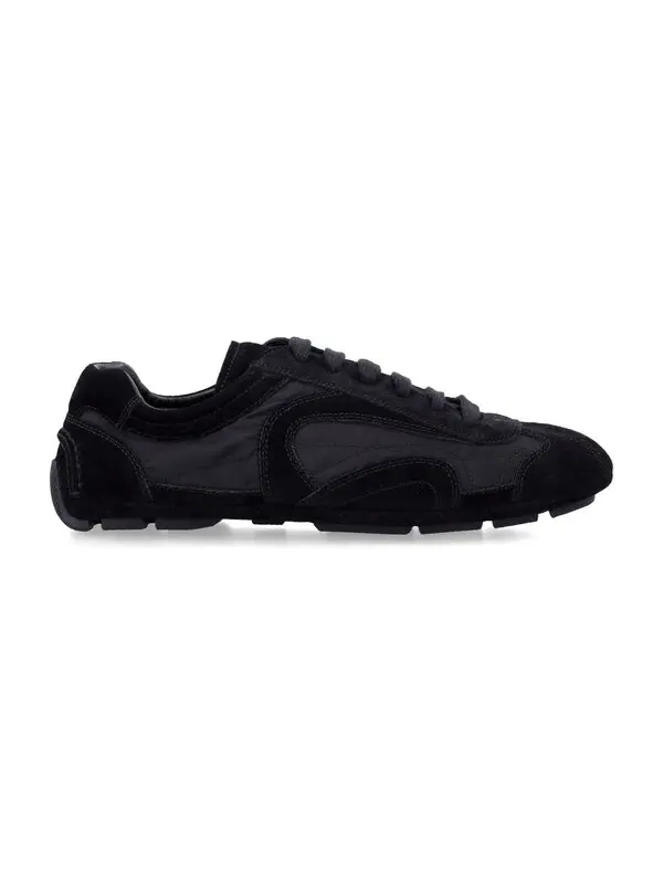 Prada Montecarlo Recycled Material Lace-up Sneaker - Nero