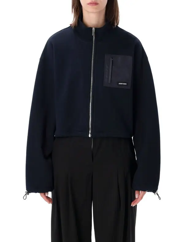 Miu Miu Boxy Zip-front Fleece Jacket