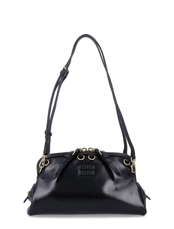 Miu Miu Italian Calfskin Small Handbag - Nero