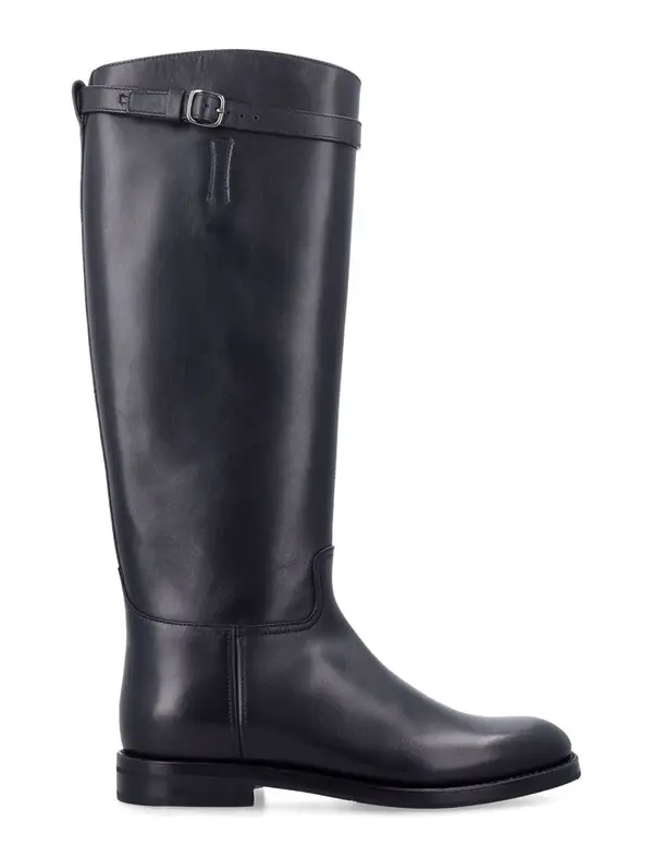CHURCH`S Church's Michelle 2g Equestrian Knee-high Boots For With Adjustable Buckle Strap - Nero