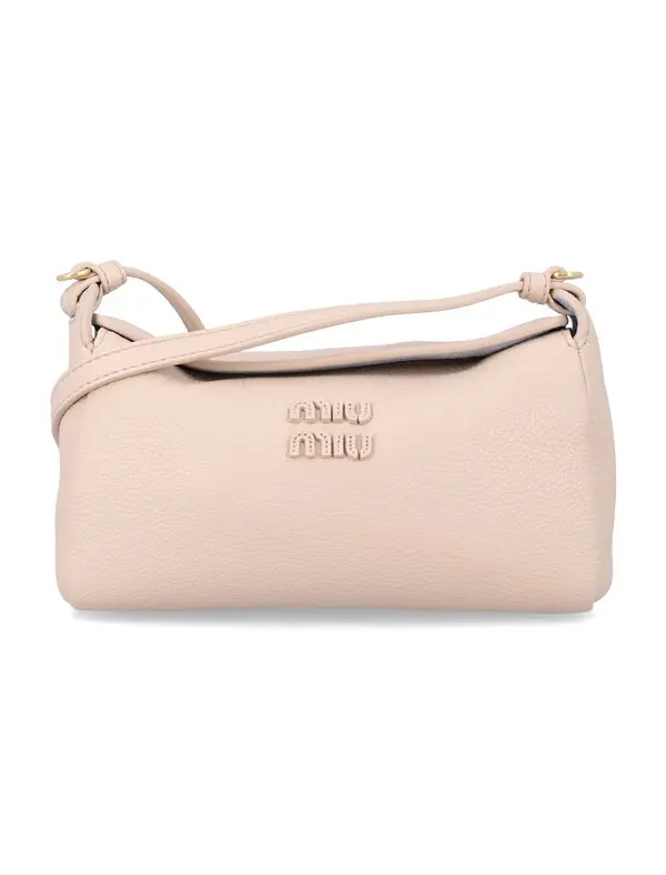 Miu Miu Mini Leather Crossbody Handbag - Travertino/pervinca