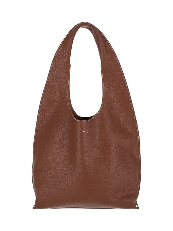 A.p.c. 100% Cow Leather Shoulder Bag - Brown