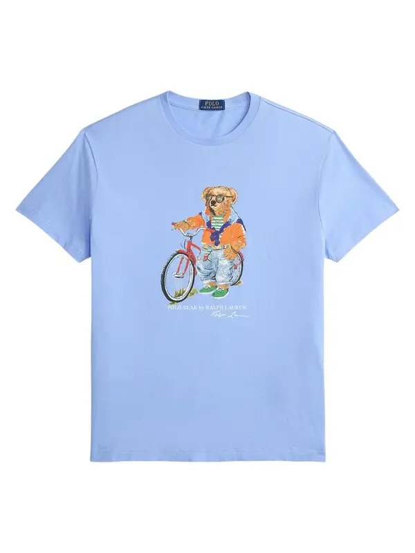 Ralph Lauren Graphic Cotton T-shirt - Light Blue