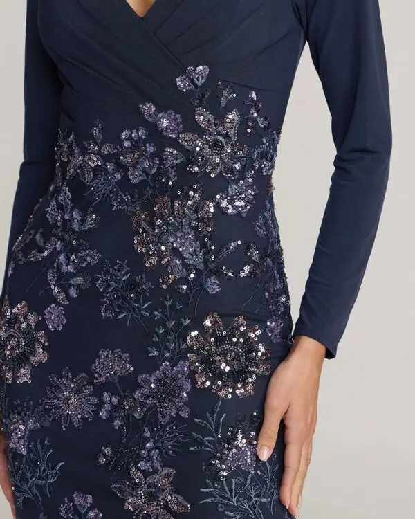 Mac Duggal Floral Sequin And Beaded Embroidered Trumpet Gown