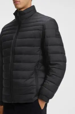 BOSS Packable Water-repellent Padded Jacket With Logo Badge