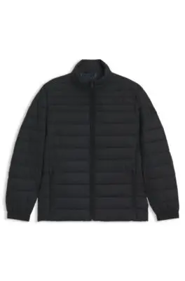 BOSS Packable Water-repellent Padded Jacket With Logo Badge