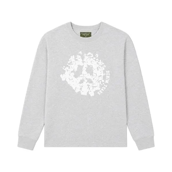 DENIM TEARS Peace Wreath Crewneck - Grey