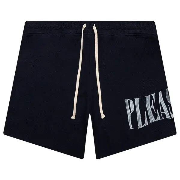 PLEASURES Twitch Waffle Knit Short 'navy