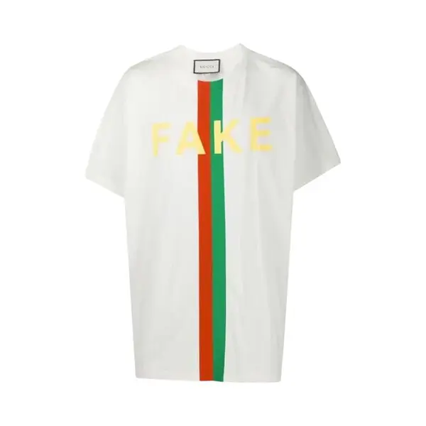 Gucci Oversize T-shirt With "fake" Print