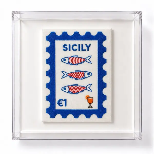 LILLY LOVES Sicily Embroidered Stamp Artwork