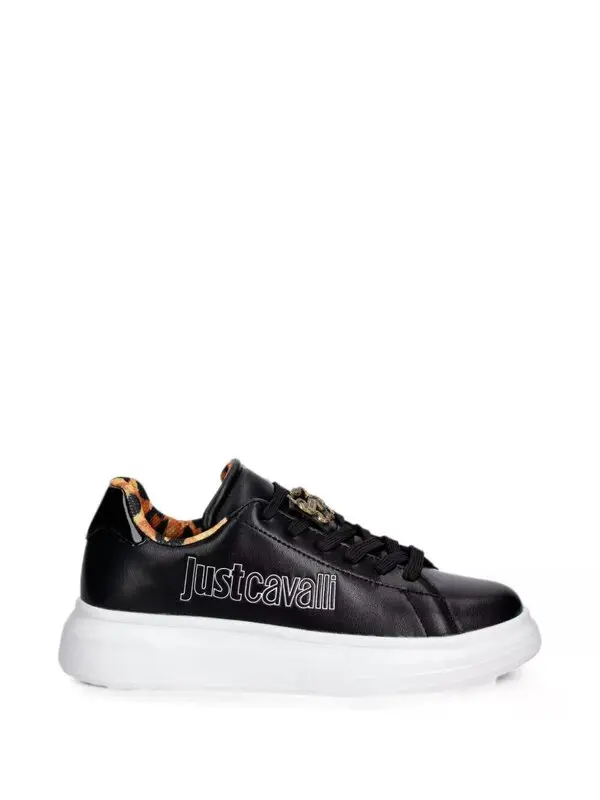 Just Cavalli Logo Detail Animal Print Sneakers
