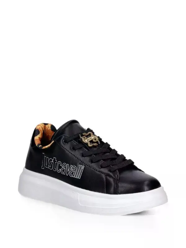 Just Cavalli Logo Detail Animal Print Sneakers