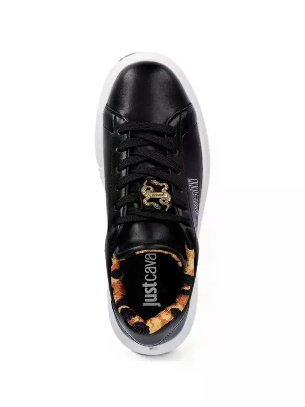 Just Cavalli Logo Detail Animal Print Sneakers