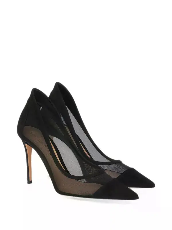 GIANVITO ROSSI Mesh Panel Pointed Toe Pumps