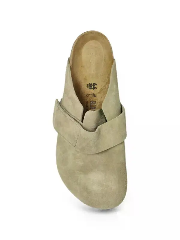 BIRKENSTOCK Suede Touch-strap Mules - Green