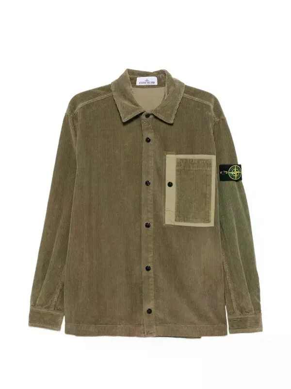 Stone Island Corduroy-texture Chest-pocket Shirt