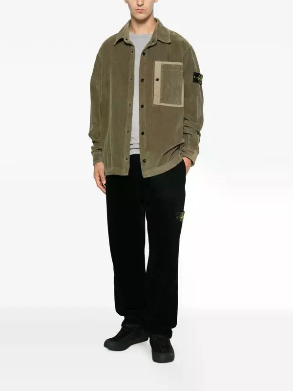 Stone Island Corduroy-texture Chest-pocket Shirt