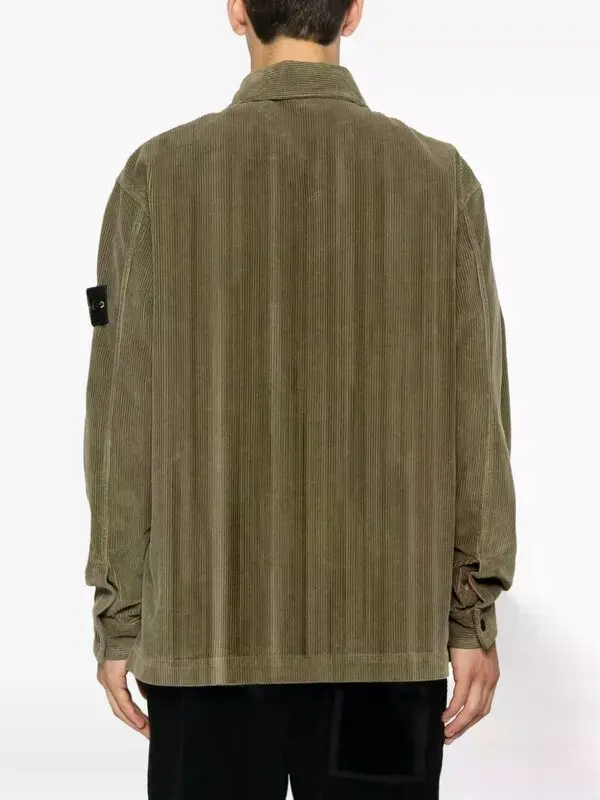 Stone Island Corduroy-texture Chest-pocket Shirt