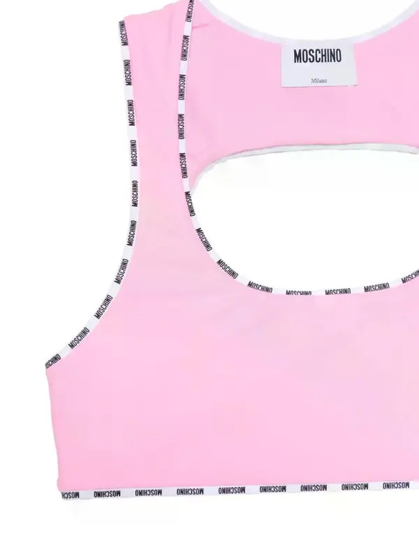 Moschino Logo-tape Cut-out Bra
