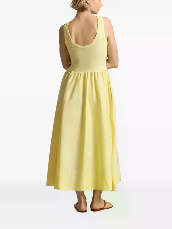 Polo Ralph Lauren Sleeveless Shirred A-line Dress - Yellow