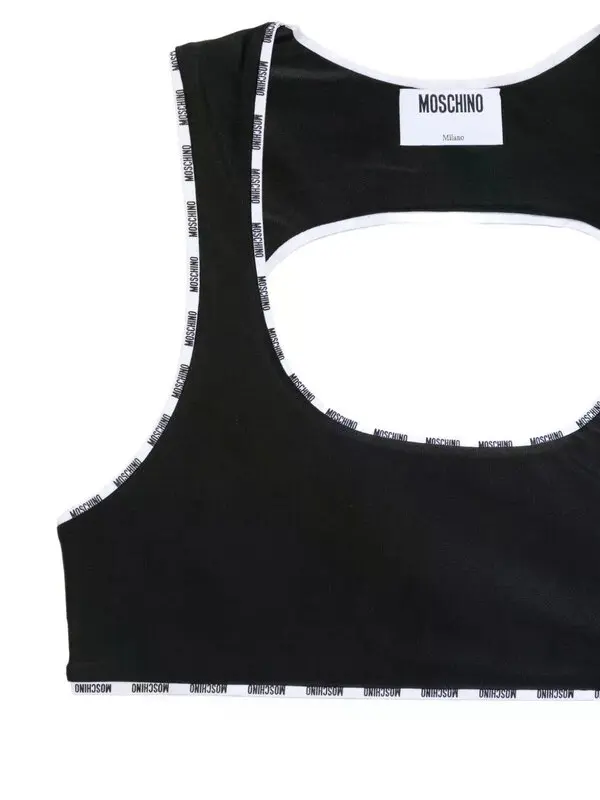 Moschino Logo-trim Cut-out Bra
