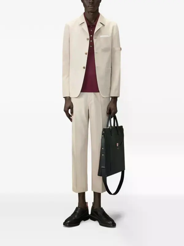 Thom Browne 4-bar Jersey Polo Shirt - Red